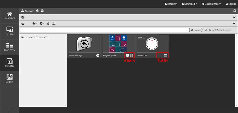 Flash Screen erkennen und umwandeln